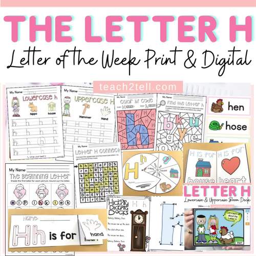 Alphabet Letter of the Week Letter H Activities Print & Digital by ...