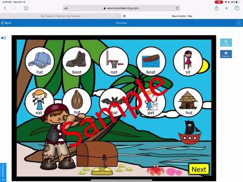 Articulation BOOM Card Deck: A Pirate's Life for Me Final /t/ | TPT