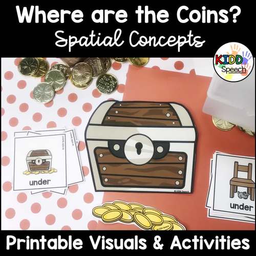 Preschool Speech Therapy Pirate Coins Spatial Concepts Printable Activities
