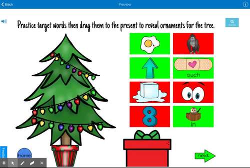 Boom Cards™: Decorate a Christmas Tree: VC, CV, CVC, CVCV by ShanRaeannSLP