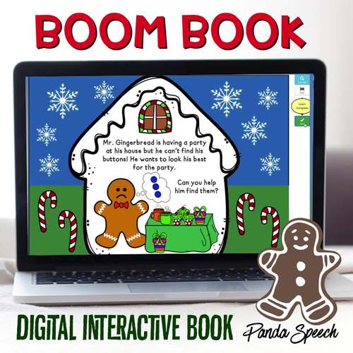 Mr. Gingerbread's Buttons (Boom Card Activity) Distance Learning
