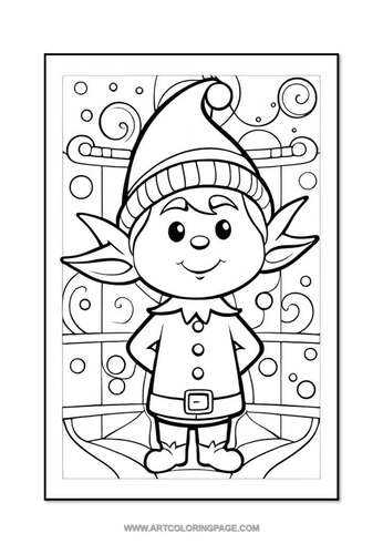 Celebrate the Holidays with Green Elf on the Shelf Coloring Pages Vol 3