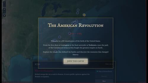 The American Revolution: Interactive 3D Map & Timeline | US History ...