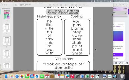 Second Grade Benchmark Advance Curriculum Weekly Word Lists | TPT