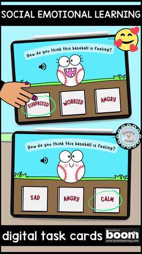 Baseball Feelings: SEL Boom™ Cards by Primary Paisley | TPT