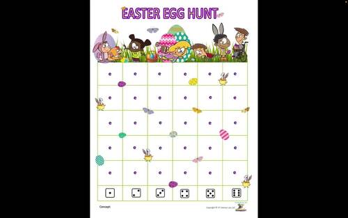 Editable Phonics Game Template | Roll and Read | Easter Theme | Egg Hunt