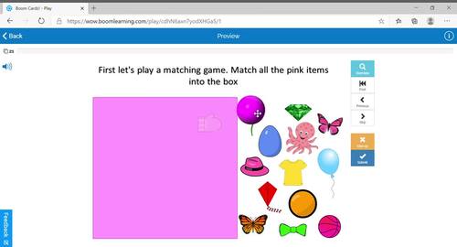 All About The Color Pink- Language BOOM Cards by Petite Speech Geek