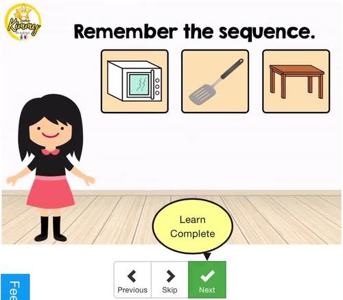 Kitchen Picture Sequencing | Visual Memory by Teacher Kimmy | TPT