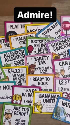 Attention Getters Call and Response Cards Attention Grabbers | TPT