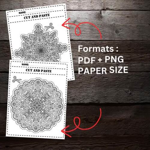 Winter Cut & Paste Snowflake Worksheets for Preschoolers -Fun January ...