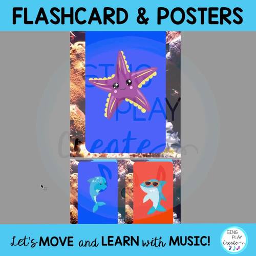 Rhythm Activities BUNDLE {ICONS} Video, Google Apps, Flash Cards Ocean ...