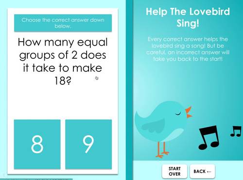 Valentines Day Multiplication Digital Math Game for Google Slides