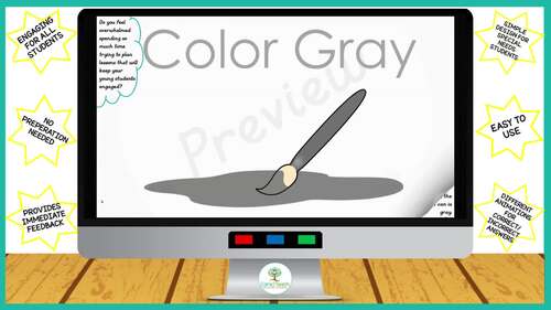Color Gray Interactive PowerPoint Activity | Preschool, Prek, TK, K ...