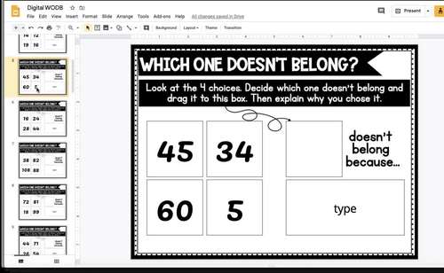 Digital Open-Ended Math//Which One Doesn't Belong//Google Slides ...