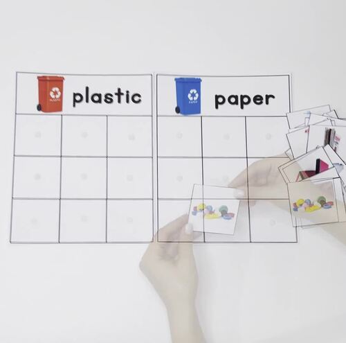 Recycling Sort Earth Day Special Ed Life Skills Activity Autism Sorting ...