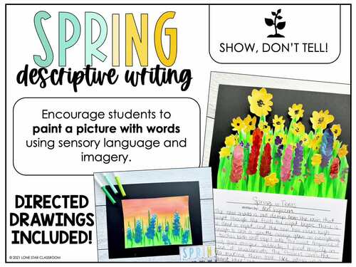 Spring Descriptive Writing - Show, Don't Tell - Season Writing | TPT