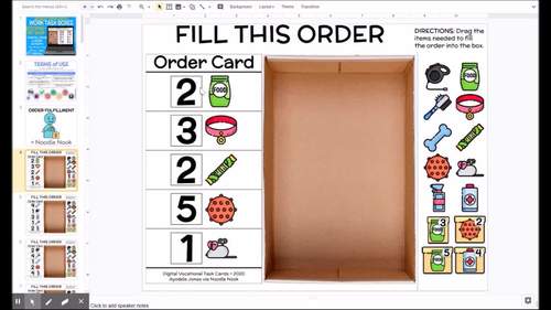 Pet Shop DIGITAL and Printable Vocational Work Task Box (DISTANCE LEARNING)