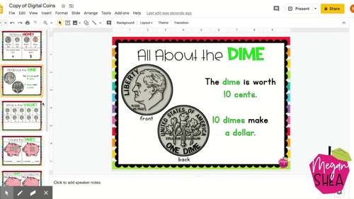 Kindergarten First Grade Math Digital Money Coins for Distance Learning ...