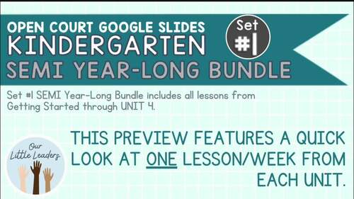 Semi Year-Long Bundle (SET #1) OpenCourt Kindergarten Google Slides
