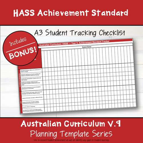 V9 Australian Curriculum HASS ACHIEVEMENT STANDARD CHECKLISTS – Year 3