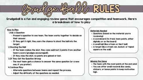Grudgeball Review Game! (ANY TOPIC OR SUBJECT) by LinkEm Learning