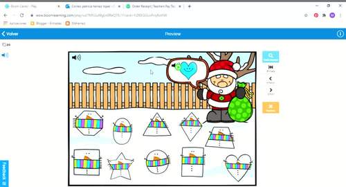 BOOM CARDS NAVIDAD: Figuras geométricas | Christmas Shapes in Spanish
