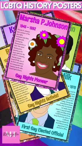 LGBTQ History Posters - 10 historical figures by Metacognitive Teacher