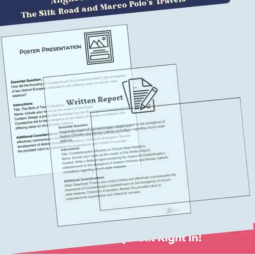 Connecting Worlds: Silk Road & Marco Polo PBL Choice Board — HSS 7.8.3