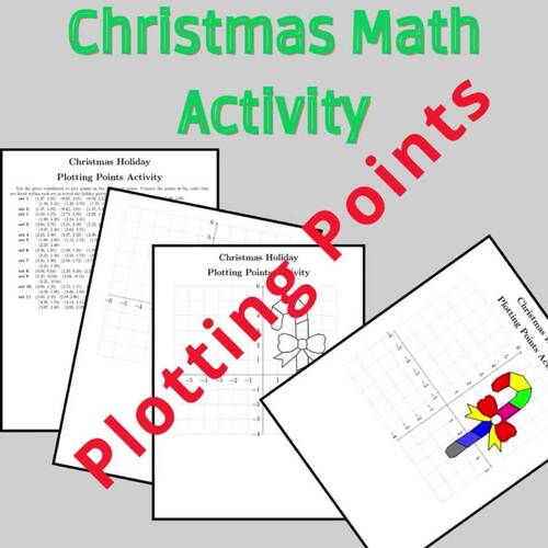 Christmas Math Activity: Plotting Points to Reveal a Candy Cane with ...