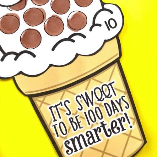 100th Day of School Activity and Craft | It's Sweet to be 100 Days Smarter