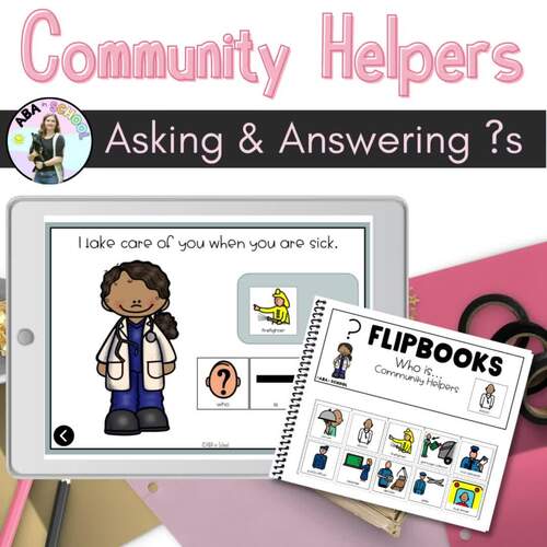 Asking Questions WHO Community Helpers | Speech and ABA Therapy Activity