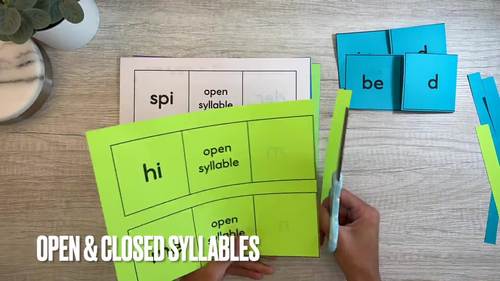 Open and Closed Syllables Cut and Fold by Courtney's Curriculum Creations
