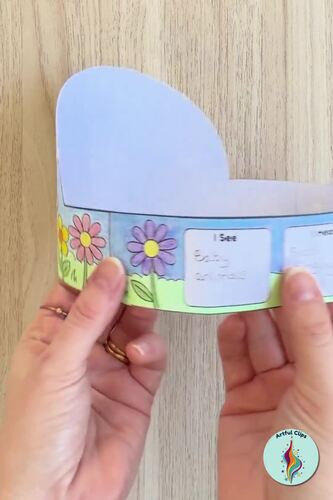 Spring Headband Craft, First Day of Spring Flower Paper Crown Coloring ...