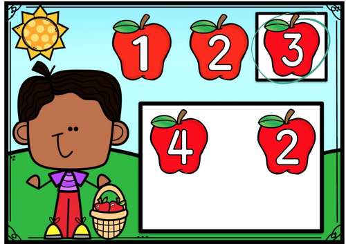 Boom Cards Apple Number Order by Della Larsen's Class | TPT