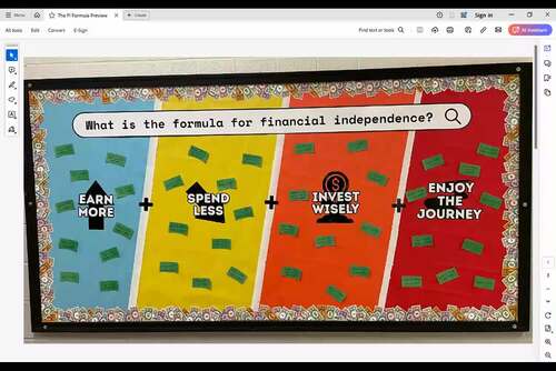 Financial Independence Formula Bulletin Board | Student Personal ...