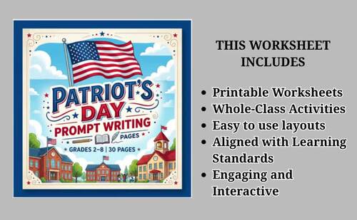 Patriots’ Day Journal Prompts | 30 Writing Tasks | Grades 2–8 | History ...