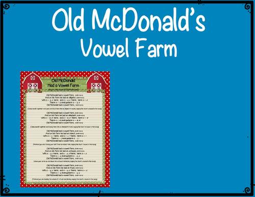 Old McDonald Had A Short Vowel Farm Song & Classroom Books | TPT