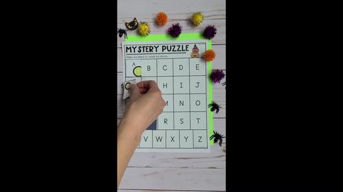 Halloween Letter Matching and Beginning Sounds Puzzles, Preschool ...