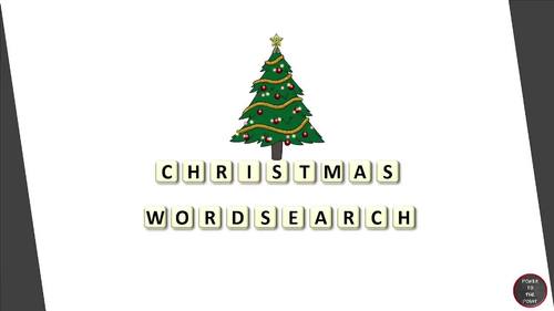 Christmas PPT Animated Wordsearch - 18 Words to Review and Learn