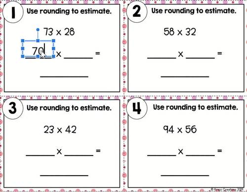 Estimate Products in 2 Digit Multiplication - Printable and Digital ...