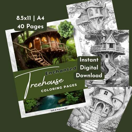 coloring pages treehouse