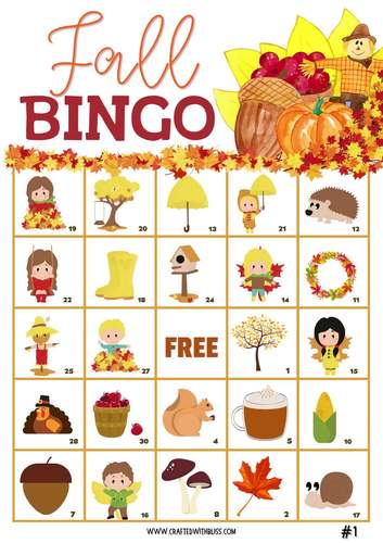 Fall BINGO For Kids, Fall Activities, Fall Printable, Fall Classroom ...