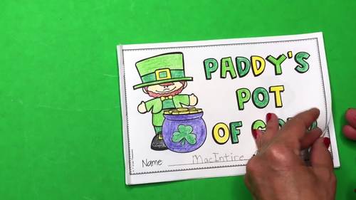 St. Patrick's Day Activity Leprechaun Pocket Puppet Book | TPT