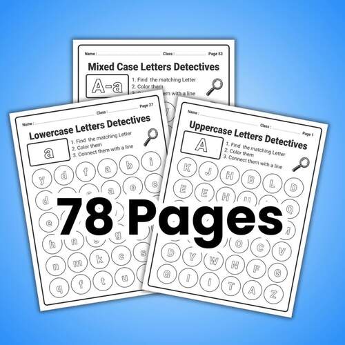Letters Detectives 3 in 1 Bundle: for Pre-K to 3rd Grade - Printable ...