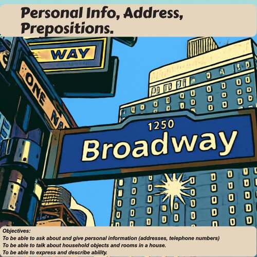 ESL Speaking and Grammar: Personal Info, Address, Prepositions PDF+PPT
