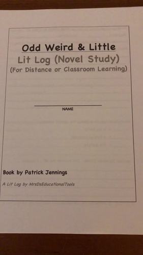 Odd Weird & Little Lit Log (Novel Study) (For Distance or Classroom ...