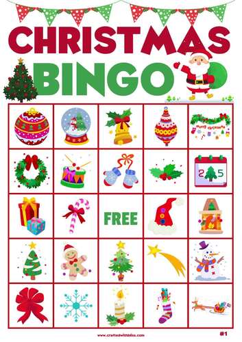 Christmas Bingo For Kids, Christmas Bingo Party, Christmas Classroom ...