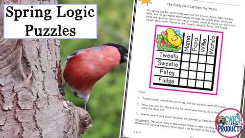 Spring Logic Puzzles or Spring Brain Teasers by Catch My Products