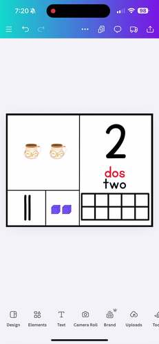 Talavera Cups Counting Mats (1–10) | Bilingual – English & Spanish