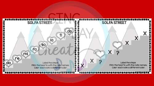 Music Worksheets: Compose, Notate, Symbols, Solfa. Valentine's Day| NO PREP